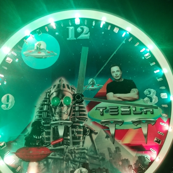 unknow | Wall Decor | Tesla Led Lights Clock Of The Future | Poshmark